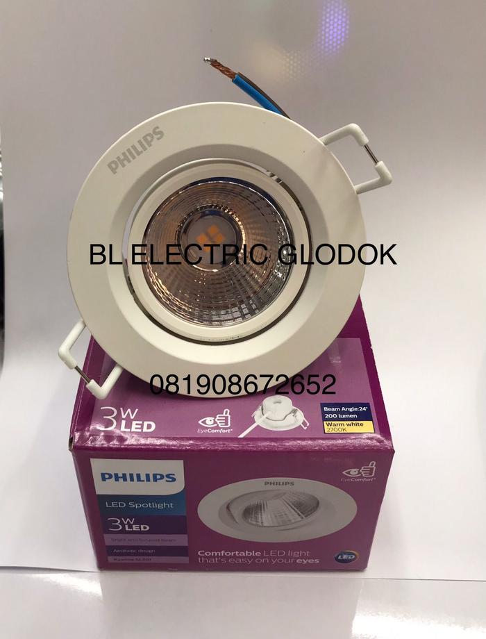 Jual SL201 KYANITE Spotlight PHILIPS LED 3W G2 Lampu Sorot Spot 2 Arah ...