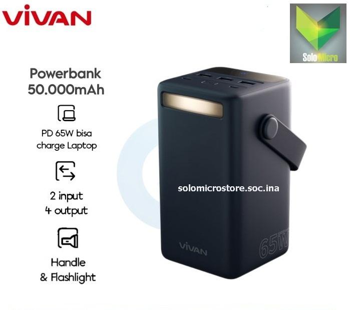 Jual VIVAN VPB-B50 Powerbank 50000mAh 4 Port Output 65W PD Fast ...