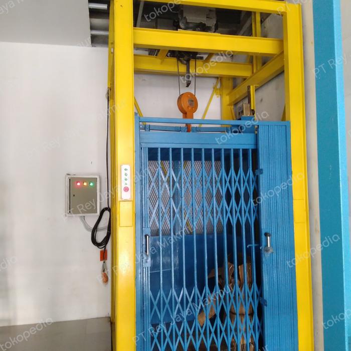 Jual DP lift barang kapasitas 1 ton 3 lantai pintu harmonika - Kab ...