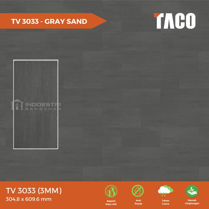 Jual TACO Lantai Vinyl 3mm TV 3033 Gray Sand / Lantai Motif Batu ...