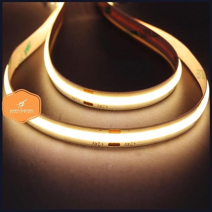 Jual led strip cob 3500k 24v ip20 dotless 90lm/w cri90 dim high lumen ...