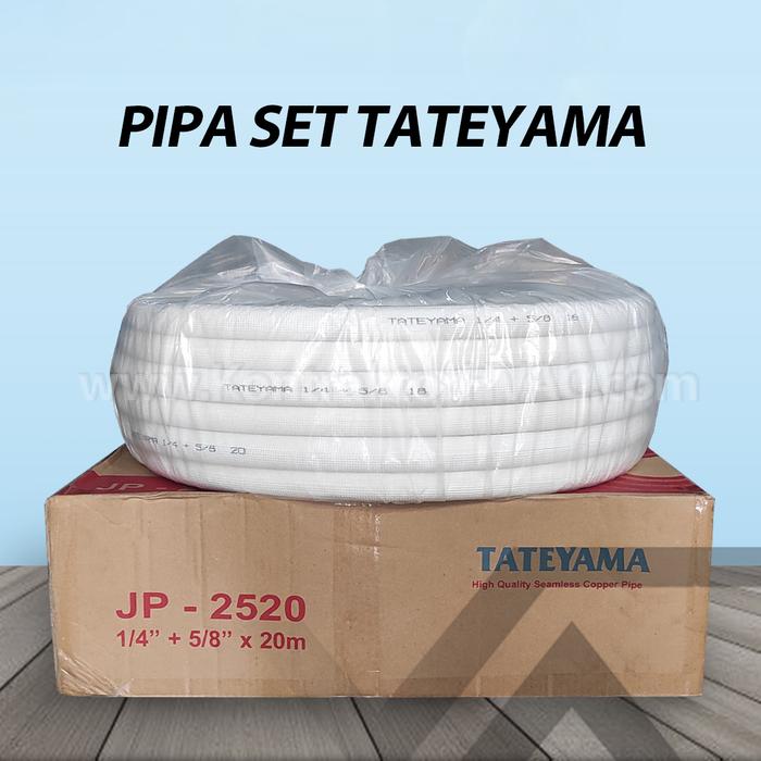 Jual Set Pipa AC Tembaga TATEYAMA 1PK, 2PK, 2.5PK, 3PK, 5PK Panjang 20M ...