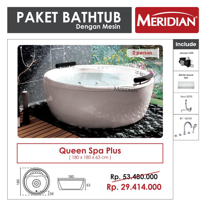 Jual BATHTUB ACRYLIC MERIDIAN - QUEEN SPA PLUS - PAKET - Jakarta Barat ...