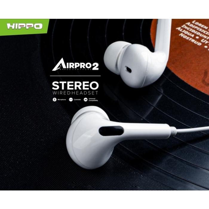 Promo Hippo Earphone Airpro2 Super Bass Jack 3.5mm Wired Handsfree ...