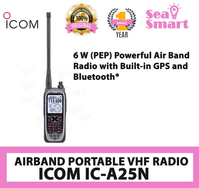 Jual AIRBAND VHF PORTABLE RADIO ICOM IC-A25N IC A25N/RADIO PESAWAT ...