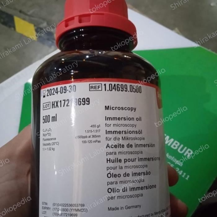 Jual Immersion Oil 500 ml Merck Kode 1.04699.0500 - Kab. Bekasi ...