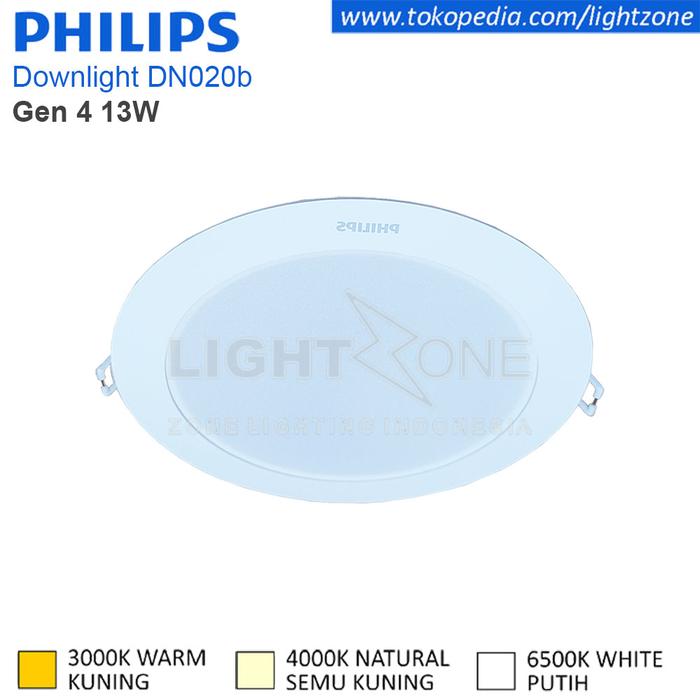 Jual Lampu Downlight LED Philips DN020B Gen 4 13 Watt 13W - Semu Kuning ...