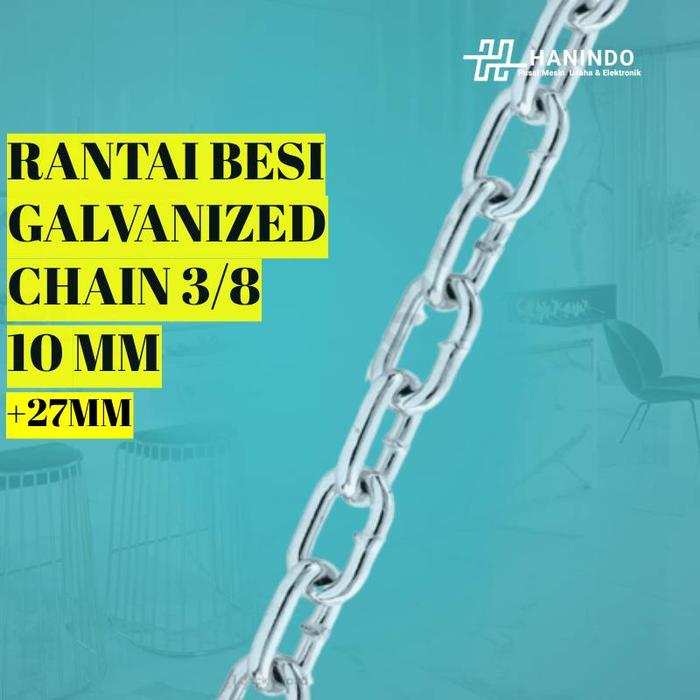 Jual Rantai Besi Galvanis 3/8" - 10mm Galvanized Chain POWERTEC ...
