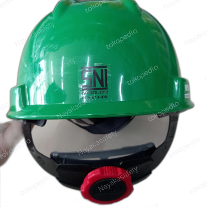 Jual Helm Proyek MSA Lokal Hijau+ Dalaman Pemutar / Helm MSA Fastrack ...