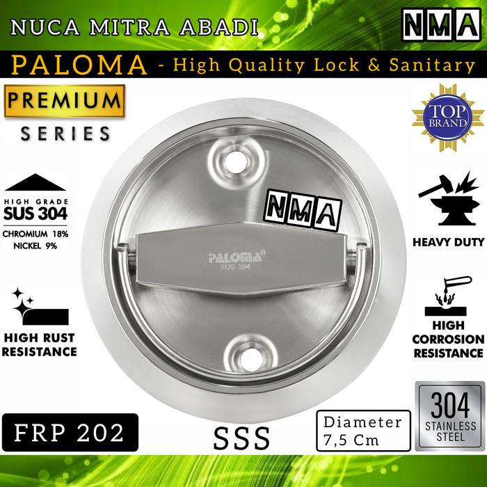 Jual HANDLE GAGANG TARIKAN BULAT PINTU FLUSH RING STAINLESS PALOMA FRP ...