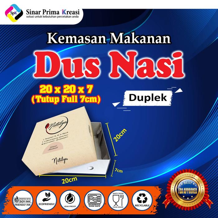Jual Cetak Custom Dus / Box / Kotak Nasi Catering Ukuran 20x20 / Full ...