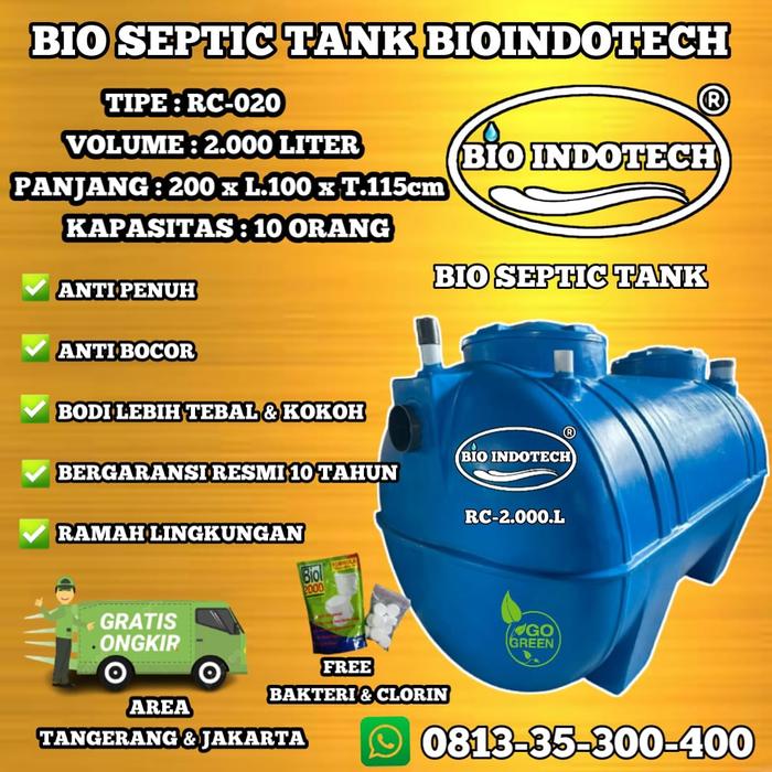 Jual biotank, bio septic tank, sepiteng 2000 liter,biotech biofil ...