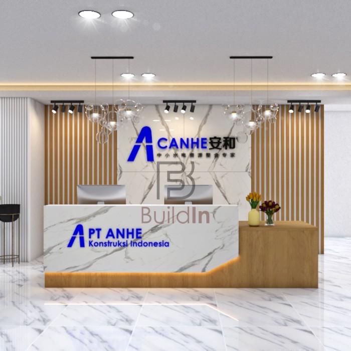 Jual Meja Resepsionis Premium Custom | Reception Desk Premium - Panjang ...