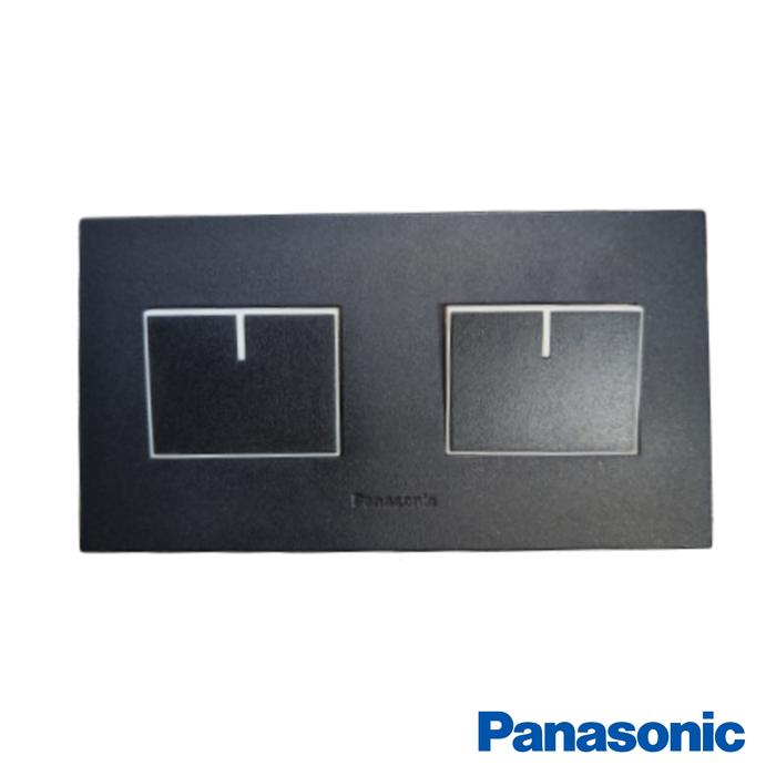 Jual PANASONIC Saklar 2G Gang Double Hitam WESJ78049B WESJ5941B ...
