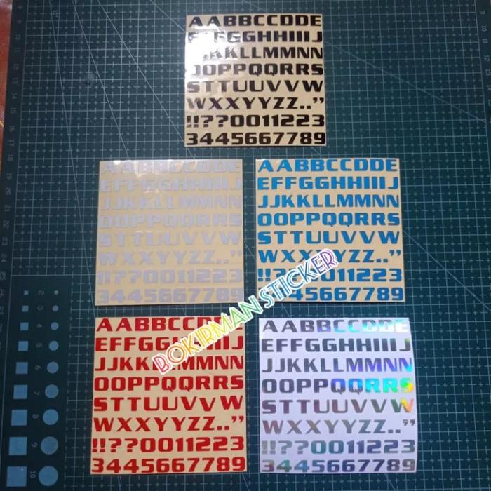 Jual sticker abjad angka huruf kecil cutting - E, Hitam - Kota Bekasi ...