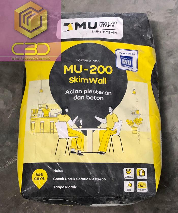 Jual Mortar utama 200 semen acian dan plester/MU 200 skimwall (khusus ...