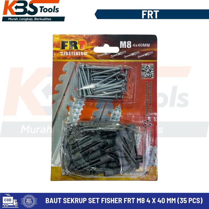Jual Baut Sekrup Set Fisher FRT M8 4 x 40 mm (35 pcs) Skrup Fiser 4x40 - Kota Makassar ...