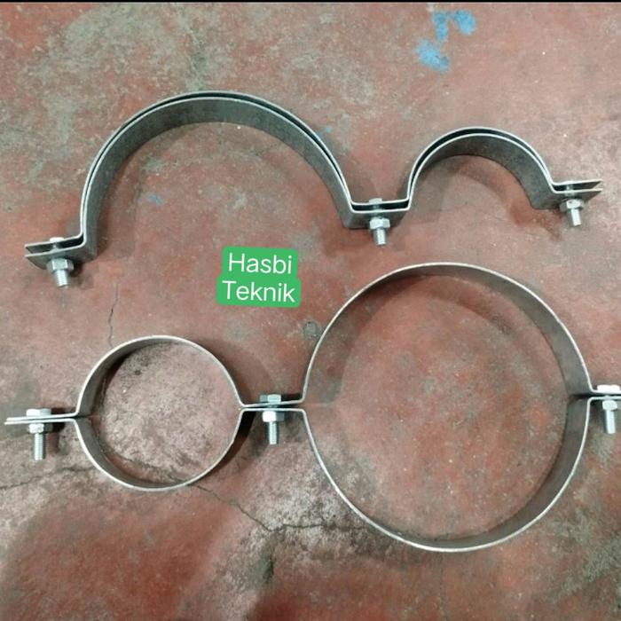 Jual KLEM DOUBLE PIPA 1/2" inch X 1/2" inch KLEM ORNAMEN PJU PUTIH ...