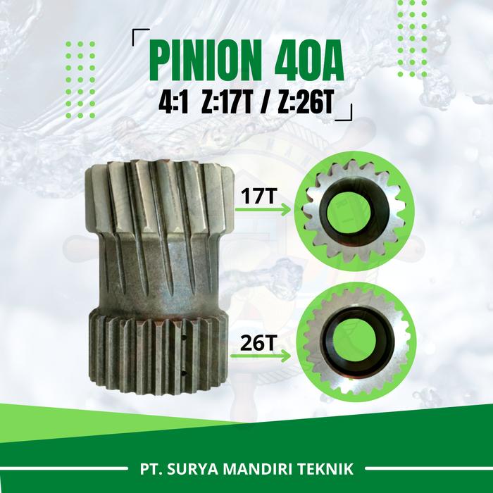 Jual GEAR PINION 40A 4:1 17T & 26T JPT - Kota Surabaya - PT SURYA MANDIRI TEKNIK | Tokopedia