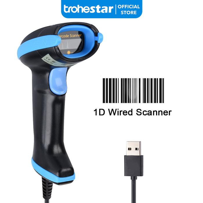 Jual Trohestar Wired Barcode Scanner 1D NS1003-1D Handheld Barcode ...