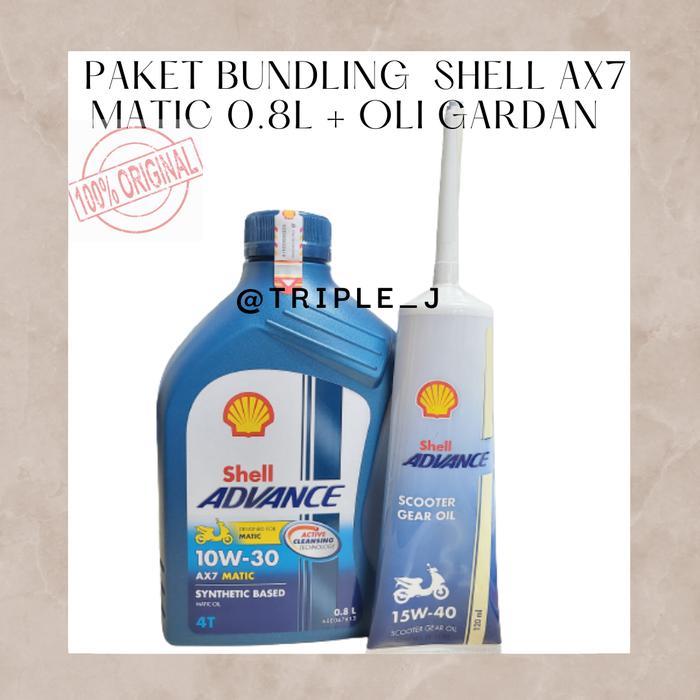 Jual -Paket Bundling- Shell AX 7 Matic 800ml + Shell Gear Oil (Oli Gardan) - Kota Surabaya ...