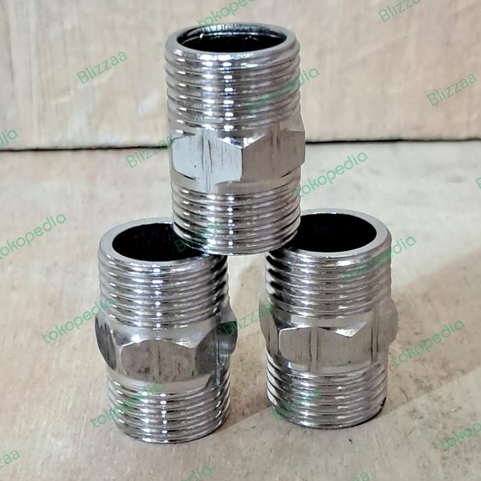 Jual Double Naple Double Neple 1/2" V Sok Drat Luar Double Nepel Stainless - Jakarta Barat ...
