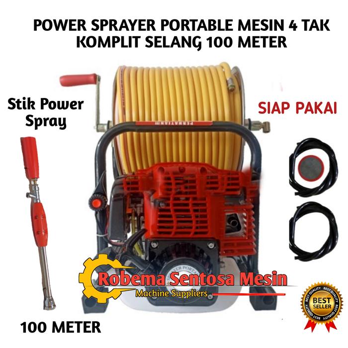 Jual MESIN SPRAYER PORTABLE 4 TAK KOMPLIT SELANG 100 METER DAN STIK ...
