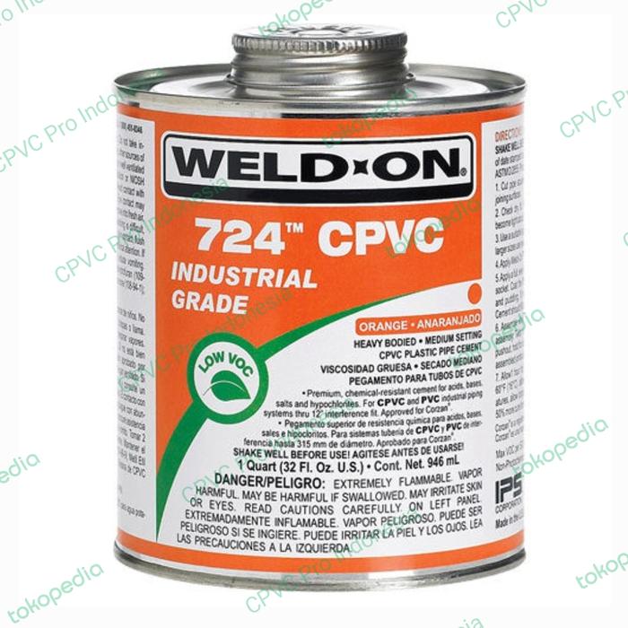 Jual LEM CPVC WELD ON SOLVENT CEMENT 724 INDUSTRIAL GRADE (Grey) - Kab. Tangerang - CPVC Pro ...