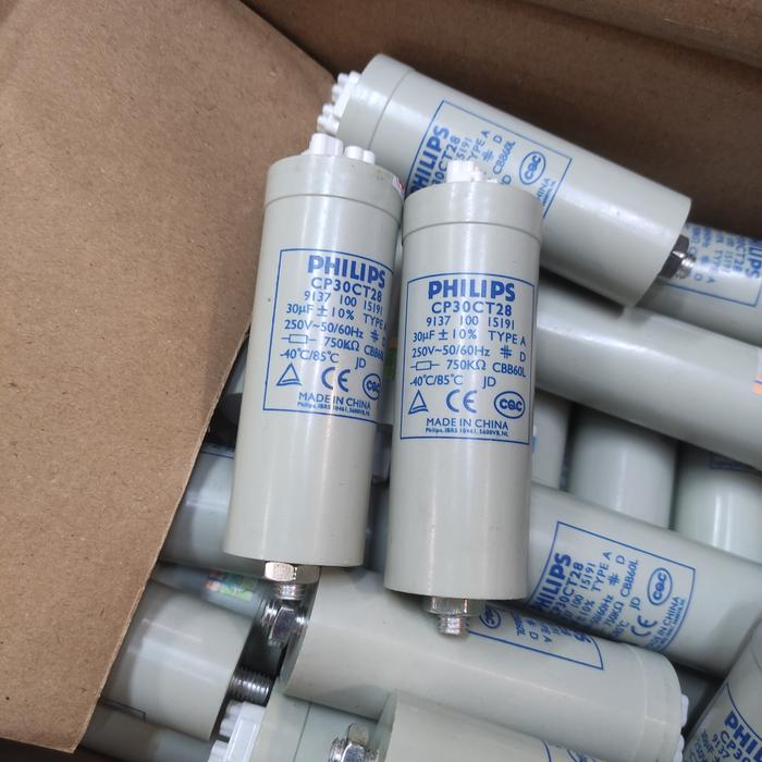 Jual Capacitor Kapasitor 30 UF/MF Mikro Farad CP30CT28 Original Philips ...