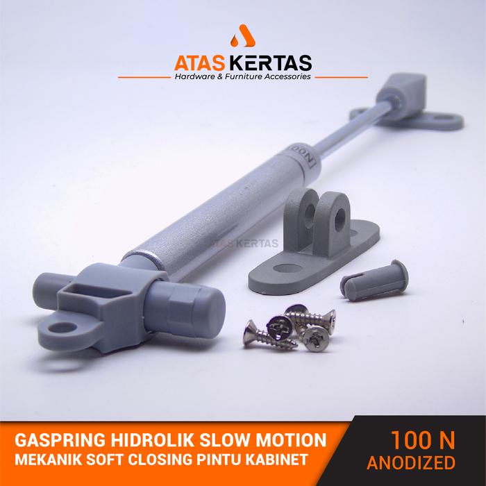 Jual Gas Spring Hidrolik 100N Slow Motion / Gaspring Kabinet Soft Close ...