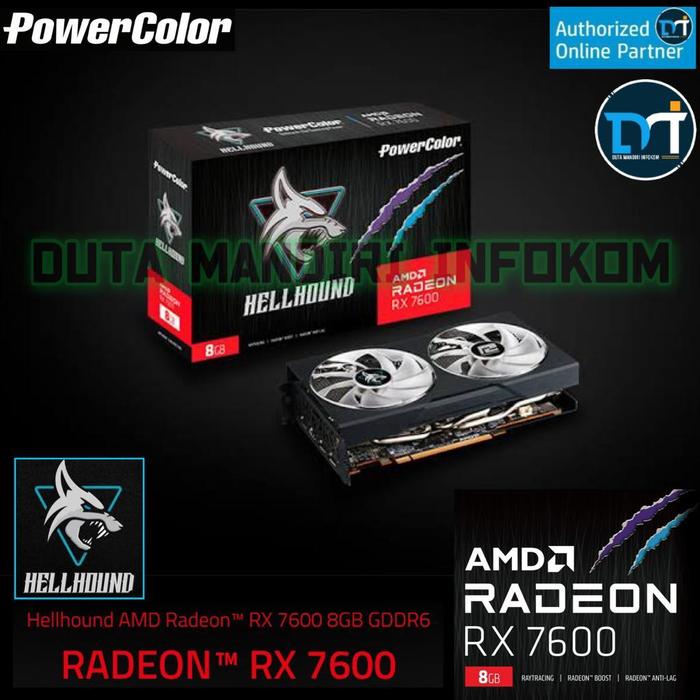 Jual PowerColor Hellhound AMD Radeon RX 7600 8GB GDDR6 - Jakarta Pusat ...