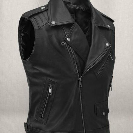 Jual rompi kulit asli pria rompi kulit pria Motor biker kulit Model ...