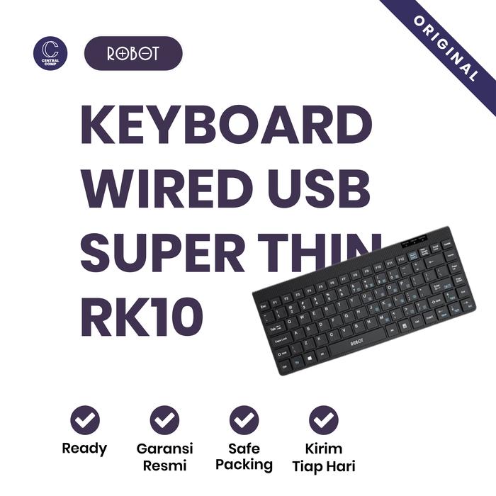 Jual Robot Keyboard Mini RK10 Wired USB Ultra-Thin Smooth Keypad - Kota ...