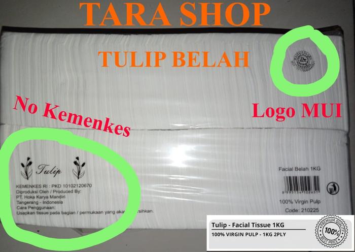 Jual TULIP - Facial Tissue Wajah 1000 gr / 1 KG (2 Ply) I Tisu tulip ...