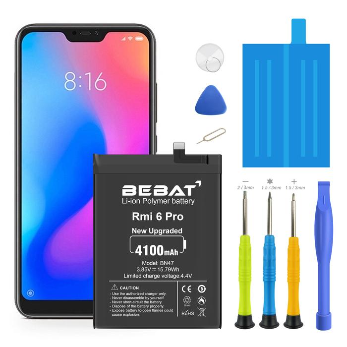 Promo Bebat baterai BN47 battery 4100aMh for Redmi 6 pro Bebat original ...