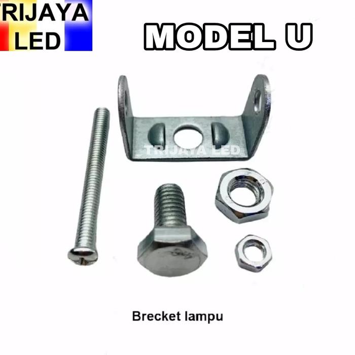 Jual Bracket Lampu Tembak Sorot Model U Motor Dudukan Baut Mur Breket ...
