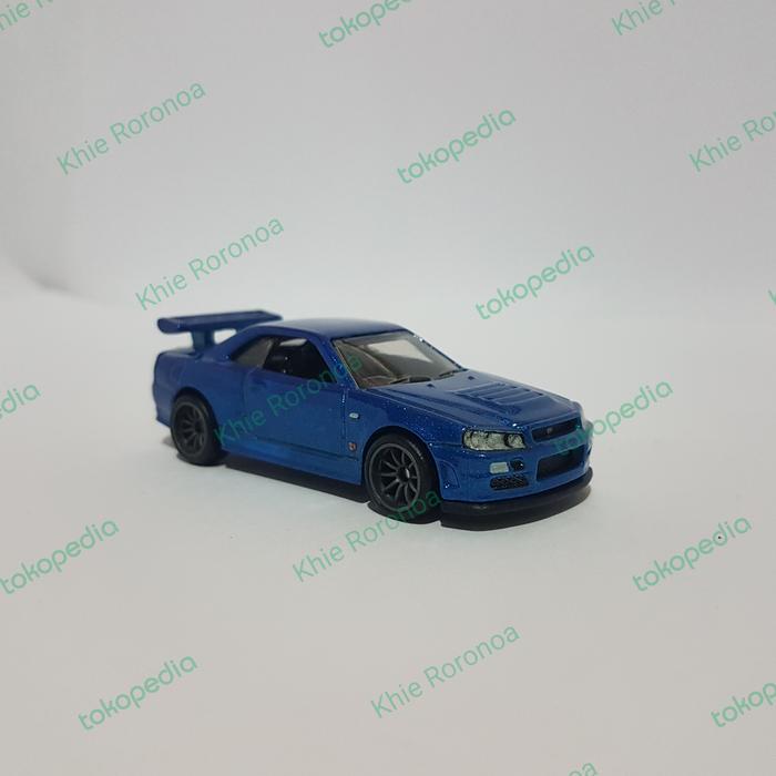 Jual HotWheels Premium Nissan Skyline GTR R34 Biru Fast Furious Loose ...