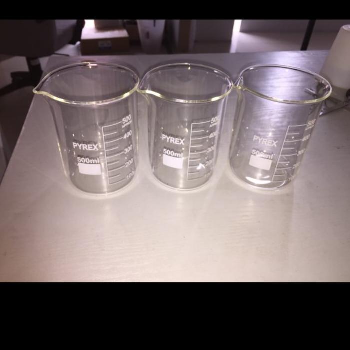 Jual beaker glass / gelas kimia kaca 500ml pyrex - Jakarta Barat ...