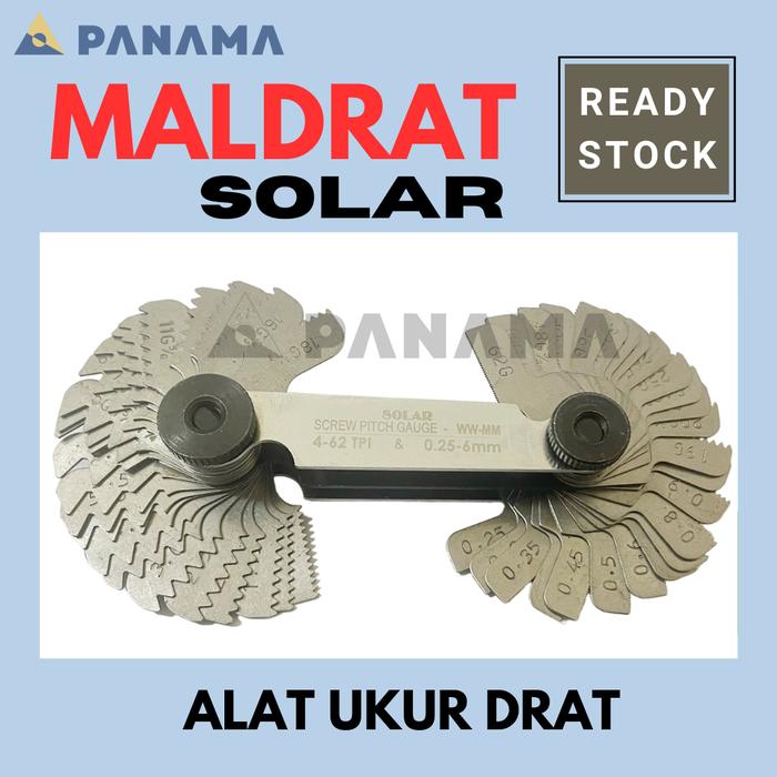 Jual Maldrat Solar - Screw Pitch Gauge - Alat Ukur Drat - Mal Drat ...