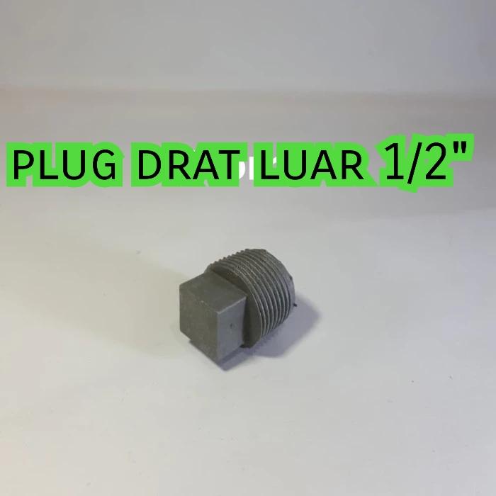 Jual Plug 1/2 inch fluk flug cap tutup dop drat luar pvc 1/2" - Kota ...