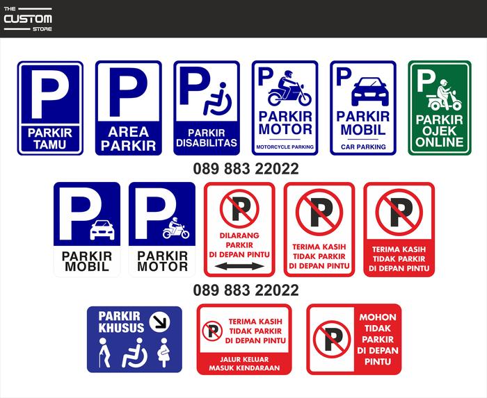 Jual Rambu Parkir - Dilarang Parkir - Plang Parkir - Parkir Ojol ...
