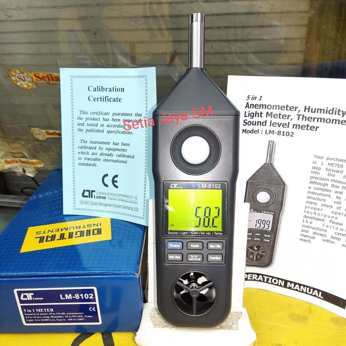 Jual Lutron LM-8102 Anemo, Humidity, Light, Thermo, Sound Level Meter ...