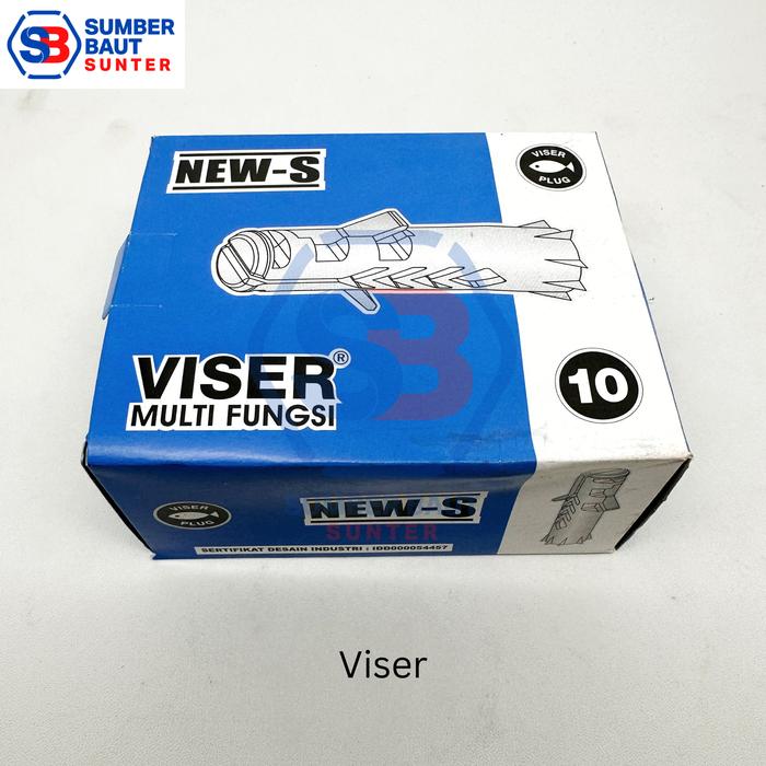 Jual Viser S10 / Fiser S-10 Lubang Dinding 10mm isi 50 pcs New-S ...