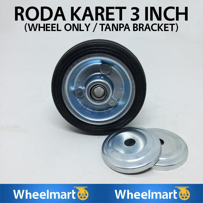 Jual Roda Troli Karet 3 inch (Roda saja, Hidup, Mati, Rem) - 3" Roda ...