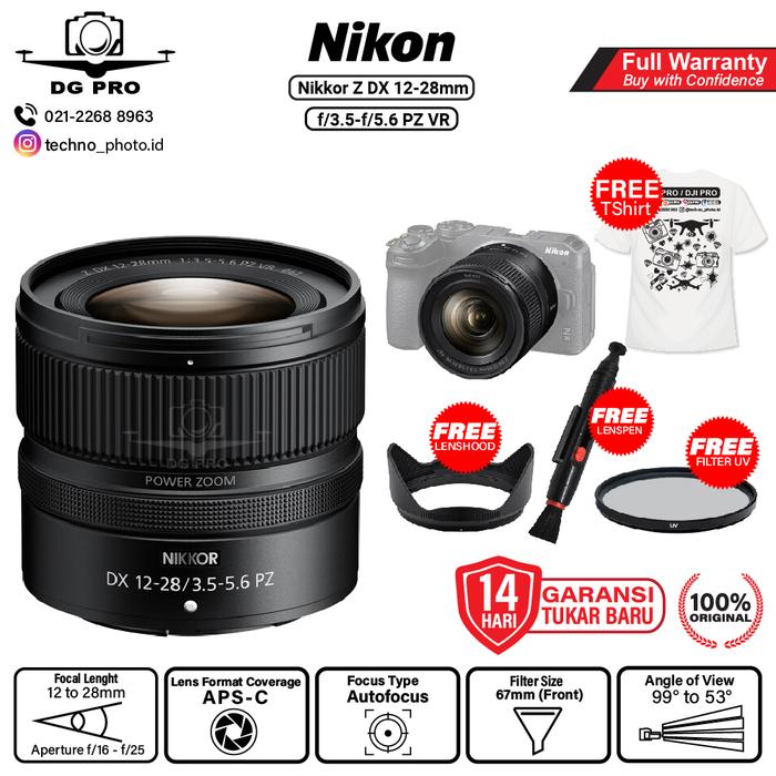 Jual Nikon Z DX 12-28mm f3.5-5.6 PZ VR Nikkor Z DX 12-28 mm PZ VR Resmi - Jakarta Pusat - DG PRO ...