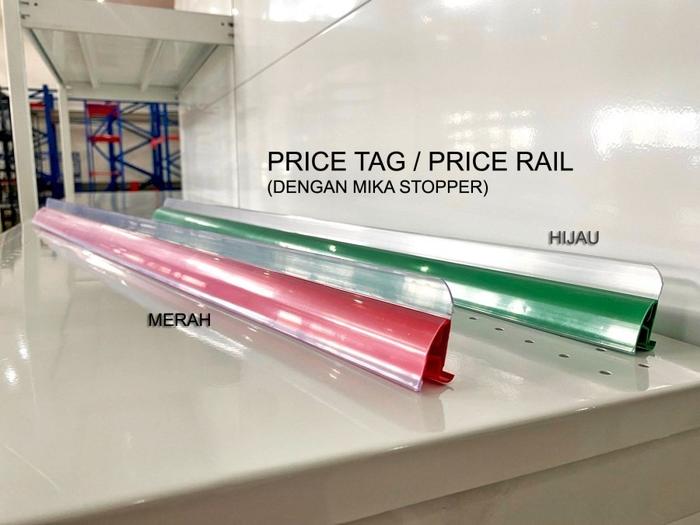 Jual Pricetag / Price Rail / Label Harga Rak Minimarket - Merah ...