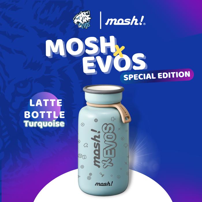 Jual Mosh Latte Bottle Tumbler Botol Minum 450ml Blue - EVOS x ...
