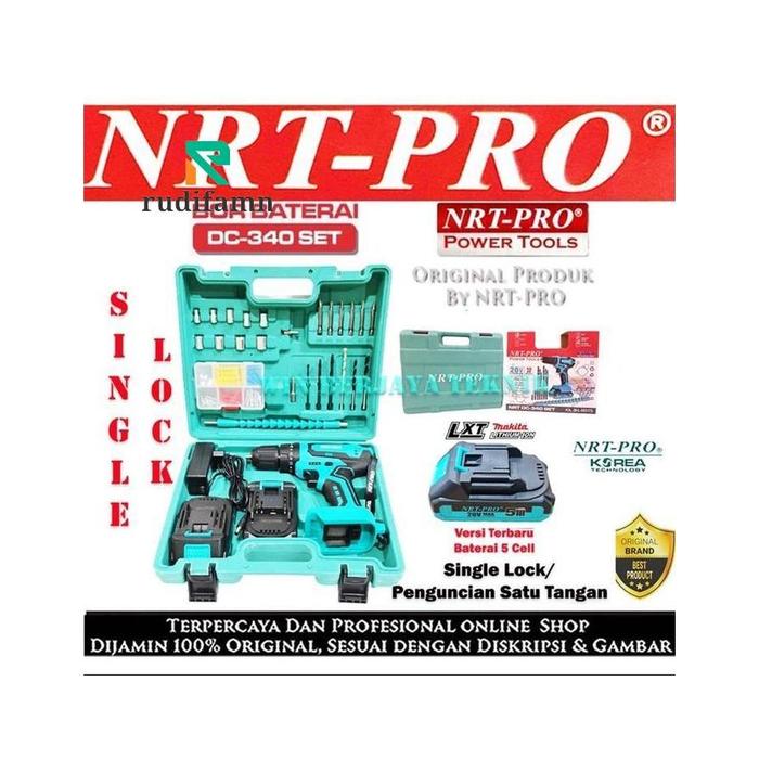 Jual PERALATAN NRT-PRO DC340 BOR CORDLESS DRILL BATERAI TANGAN BETON ...