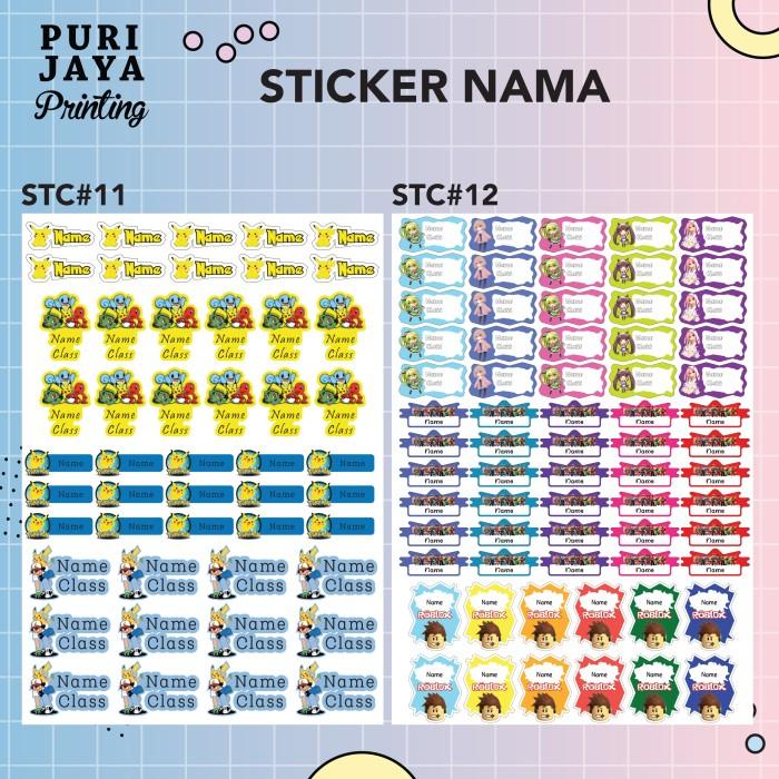 Jual STIKER LABEL NAMA ANAK WATERPROOF 2 UKURAN A5 - STC#19 - Jakarta ...