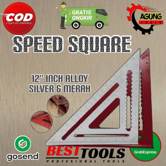 Jual Penggaris Segitiga Speed Square 12 Inch Alumunium Woodworking 2 ...